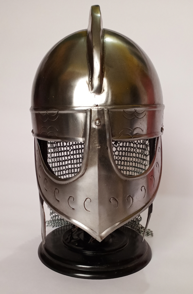 AnNafi Handcrafted Viking Wolf Armor Helmet Silver Finish | Medieval ...